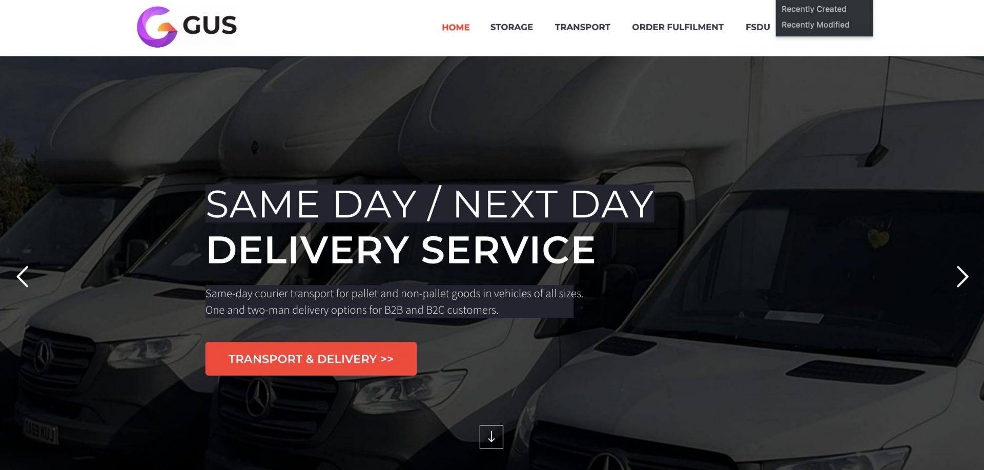 Exciting News! The New Gus Logistics Website!